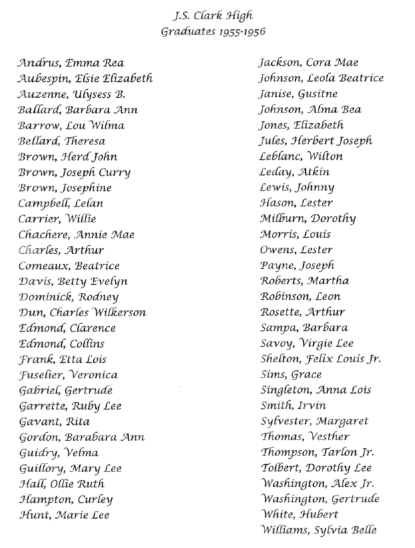 JS Clark High School Graduates of Class 1953-1957 – J.S. Clark Alumni ...
